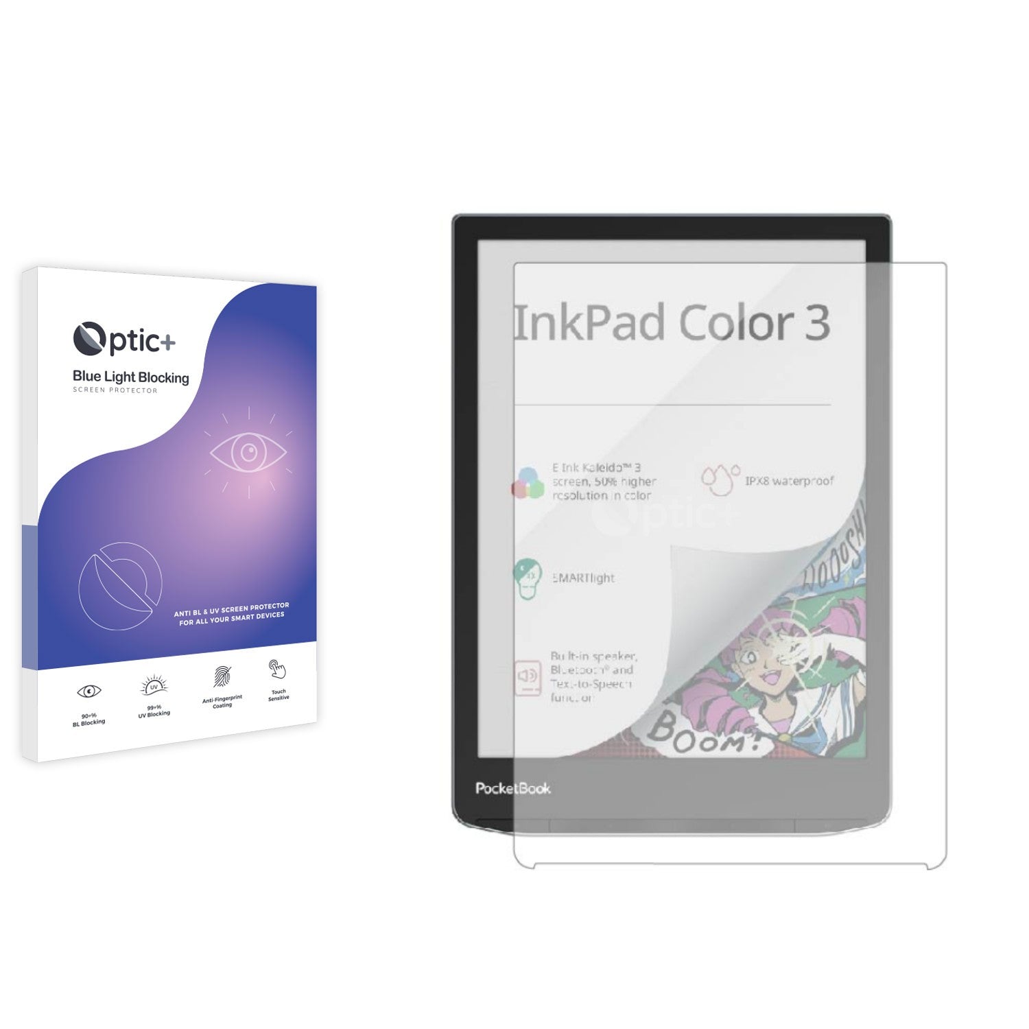 Optic+ Blue Light Blocking Screen Protector for PocketBook InkPad Eo ...
