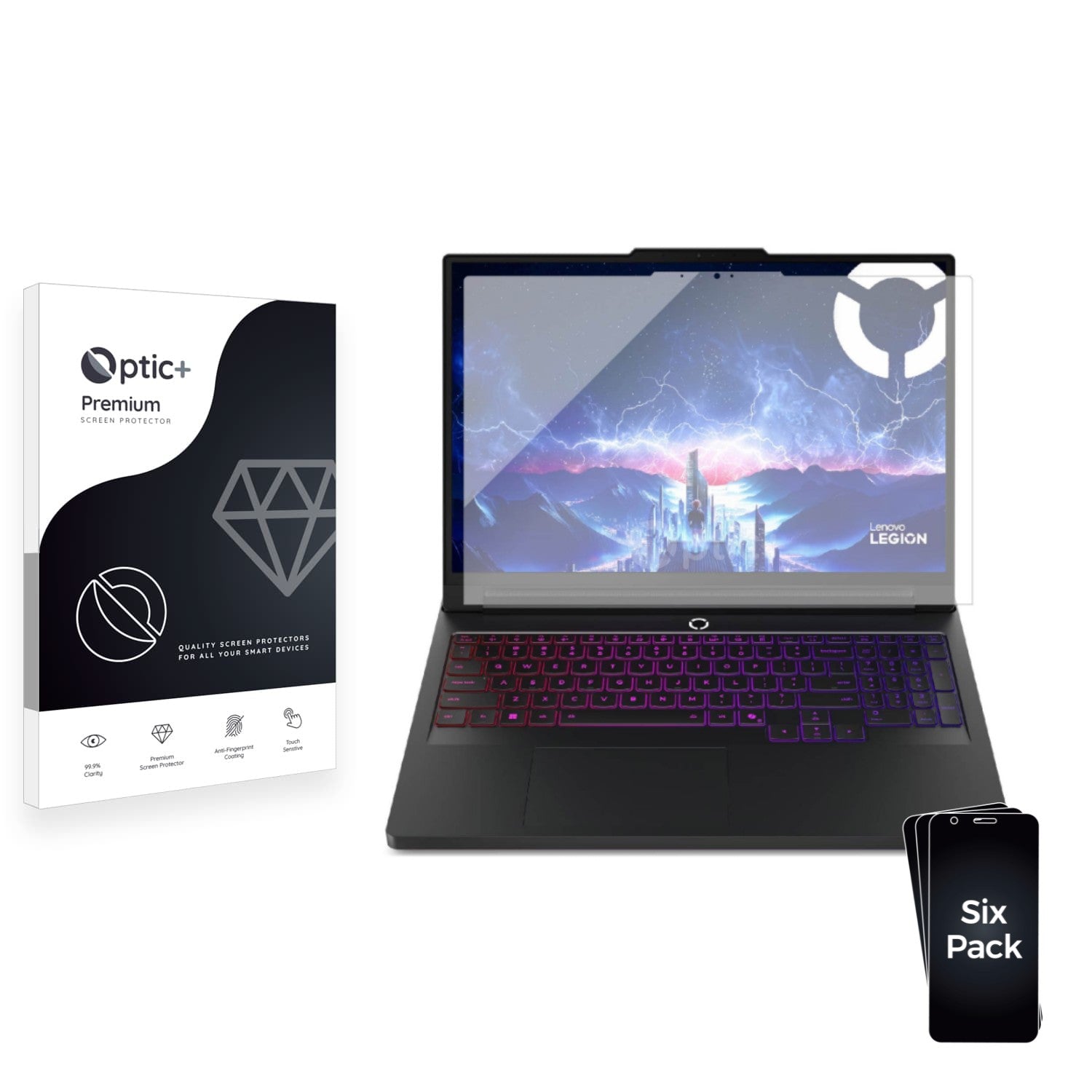 6pk Optic+ Premium Film Screen Protectors for Lenovo Legion 7i Gen 10 ...