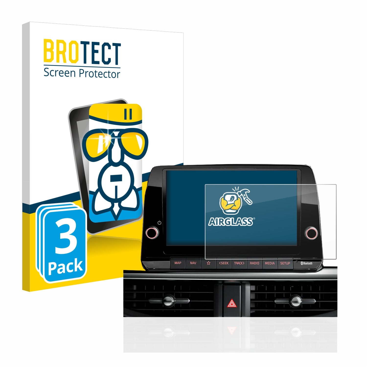 3X Nano Glass Screen Protectors for Kia Picanto 2022 8 - ScreenShield ...